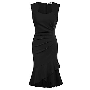 GRACE KARIN Womens Dresses Tight-Fitting Cocktail Party Wiggle Dress Skirt Black
