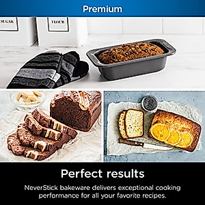 Ninja B30509 Foodi NeverStick Premium 9 inch x 5 inch Loaf Pan, Nonstick, Oven Safe up to 500⁰F, Dishwasher Safe, Grey (Pack of 2)