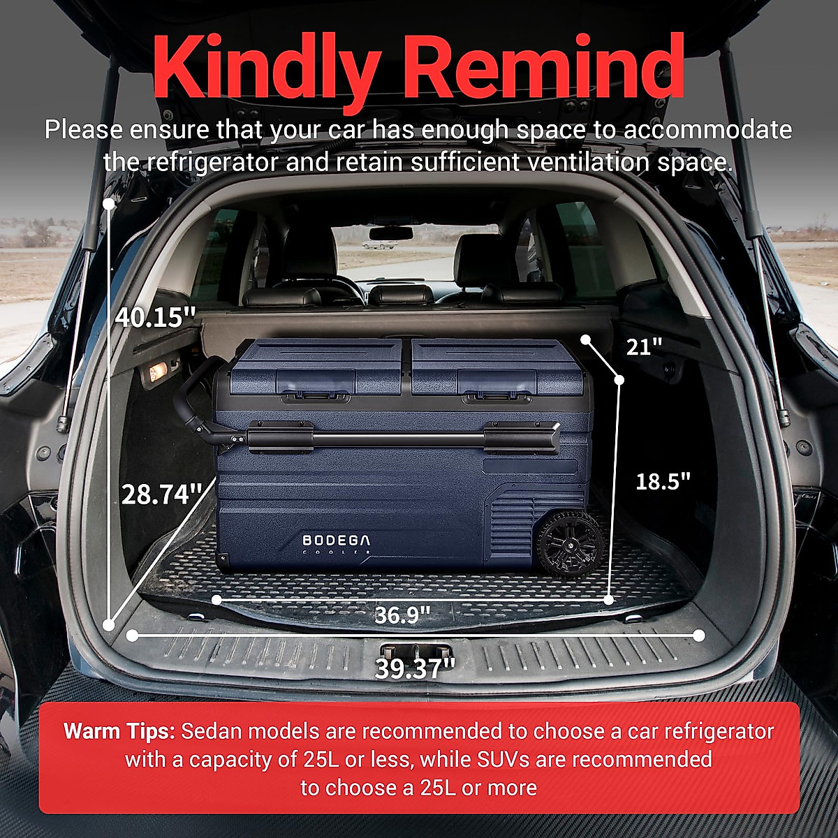 【Upgraded】BODEGACOOLER 12 Volt Car Refrigerator, Portable Freezer, Car Fridge Dual Zone WIFI APP Control, 80 Quart(75L) -4℉-68℉ Cooler, 12/24V DC and 100-240V AC, for Travel, Camping, Outdoor,RV