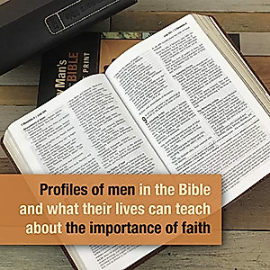 Every Man's Bible: New Living Translation, Large Print, TuTone (LeatherLike, Brown/Tan) – Study Bible for Men with Study Notes, Book Introductions, and 44 Charts