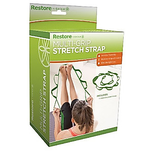 Gaiam Restore Multi-Grip Stretch Strap, Green