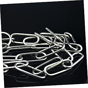 Cabilock 2pcs Closet Drying Rack Stainless Steel Hooks Wall Mount Clothes Rack Clothes Drying Rack Chain Clothes Storage Chains Outdoor Clothes Clips Clothes Drying Chain Clothes Hangers