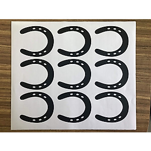 DXLING Horse & Horseshoes Removable Wall Decor Stickers Vinyl Decal Kids Room Boys Bedroom Wall Art Decals DIY Sticker Home Decor D482 (Black)