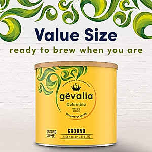 Gevalia Colombia Medium Roast Ground Coffee, 31.9 oz Canister