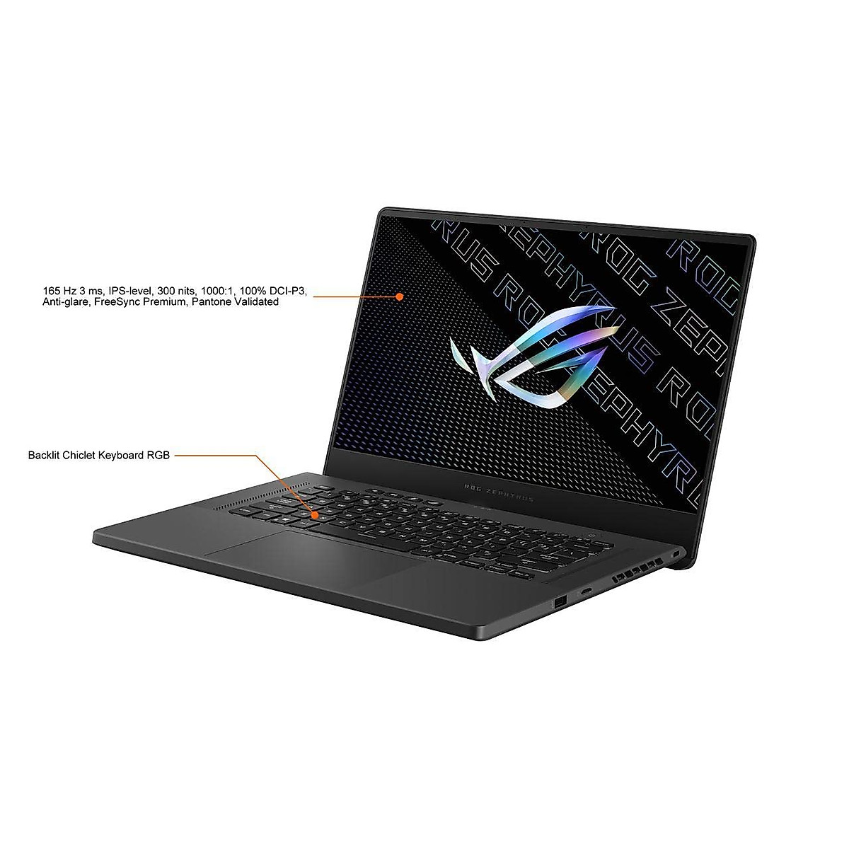 ASUS ROG Zephyrus G15 Slim Flagship Gaming Laptop, 15.6" 165Hz QHD (2560x1440) 100% DCI-P3 Pantone, AMD Ryzen 9 5900HS 8 Cores, GeForce RTX 3060, RGB Backlit KB, Wi-Fi 6 (40GB RAM | 2TB PCIe SSD)