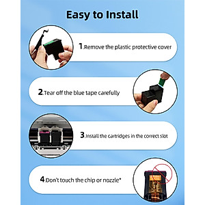 InkSpirit Remanufactured Ink Cartridge Replacement for HP 63XL 63 XL Combo Pack for OfficeJet 5200 5212 5255 3830 4652 4655 5258 4650 DeskJet 3630 2130 1112 Envy 4520 4512 Printers ( 1 Black 1 Color)