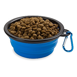 SwissGear 3335 2-Pack Collapsible Dog Bowls for Travel, with Can Lid Set - Blue