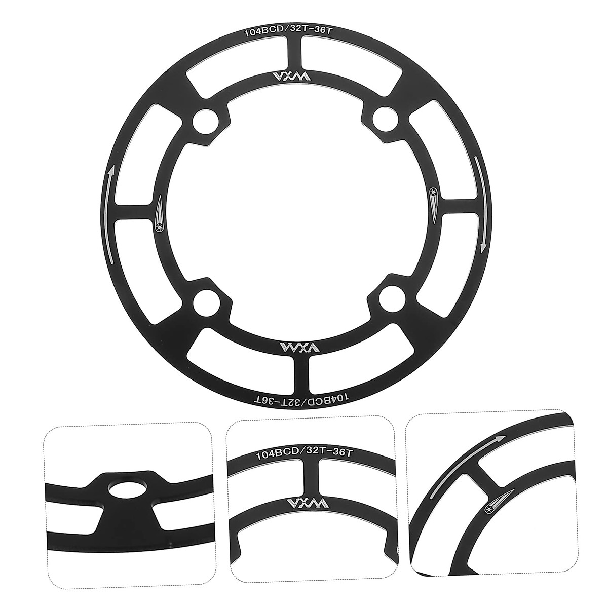 INOOMP Wheel Crankset Cover Cycling Chainring Sprocket Anti-Collision crankset Chain Link Bike Chainring Guard Plate Bike crankset Shield Chainring Single Speed Safety Aluminum Alloy