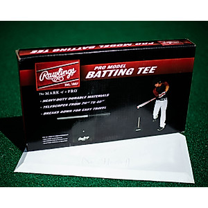 Rawlings | PRO MODEL Batting Tee | Heavy Duty Base | Adjustable Height 21"-36"