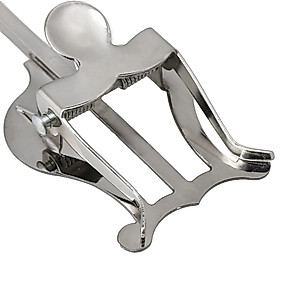 Bstinay 3/4 Vertical Keys Euphonium Marching Clamp-On Silver Music Sheet Clip Music Sheet Clip Replacement for Bass Saxophone