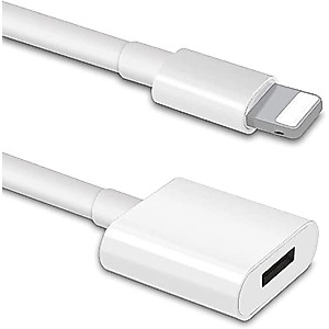 DESOFICON iPhone Charger Extension Cable Compatible with iPhone/iPad, Extender Dock Cable for Male to Female Cable Extension Adapter Pass Video, Data, Audio(6.6FT/2M White)