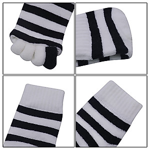 AIBEARTY 1 Pair Yoga Sport Gym Five Toe Separator Socks Foot Alignment Pain Massage Socks,Prevent Foot Cramps