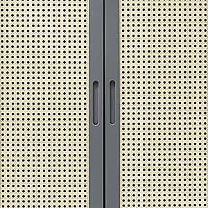 LGXSHOP Storage Shoe Cabinet, 6 Tiers Bamboo Freestanding Shoe Rack, Shoe Cabinet with Plastic Door, Entrance Cabinet for Family Living Room and Bedroom (Grey)