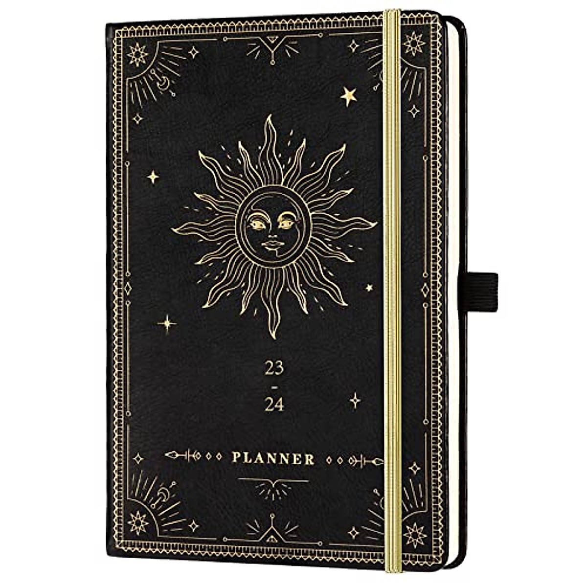2023-2024 Planner - Academic Weekly Monthly Planner 2023-2024, July 2023 - June 2024, 5.75" x 8.25", Faux Leather, Back Pocket with 40 Notes Pages - The SunSun