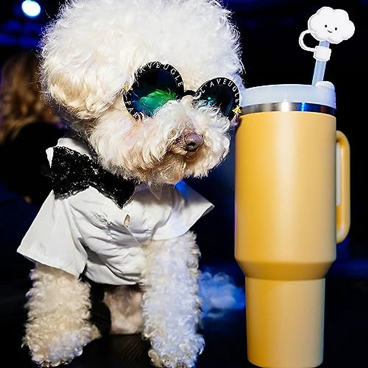 Oddyami 10Pcs 10mm Straw Cover Toppers for Stanley 30&40 Oz Tumbler Cups, Cute Straw Covers Cap for Stanley Cup, Silicone Daisy Drinking Straw Tips Lids Protectors for Stanley Cups Accessories