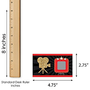 Big Dot of Happiness Red Carpet Hollywood - Movie Night Party Game Award Scratch Off Cards - 22 Count