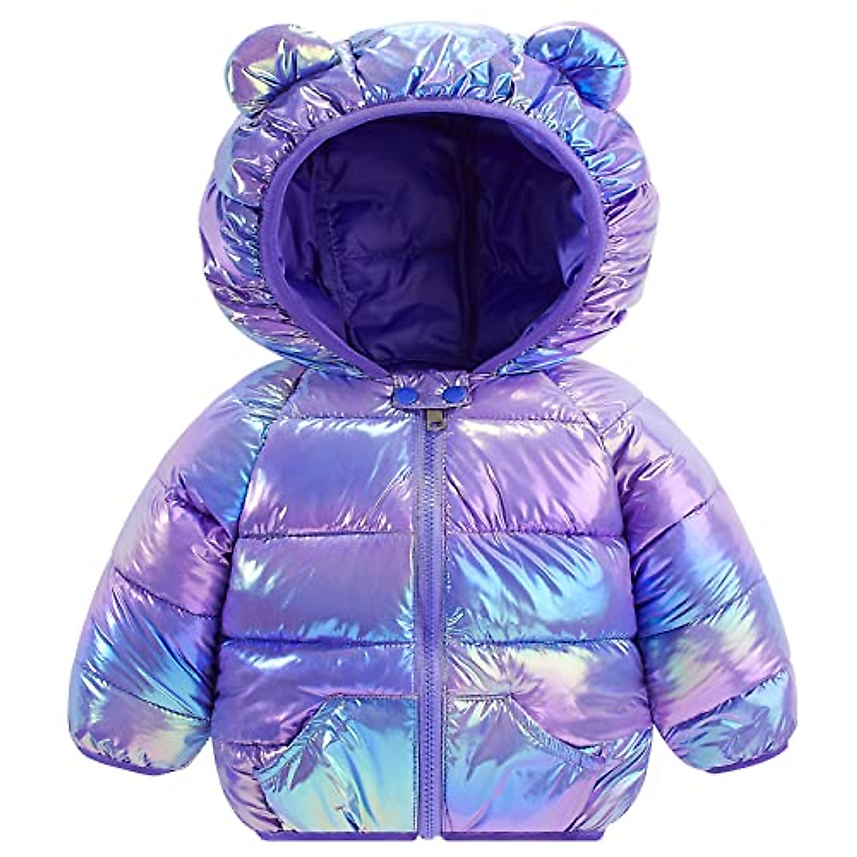 UNICOMIDEA Baby Girl Clothes 12-18 Months Cute Baby Winter Coat Long Sleeves Infant Zipper Jackets Size 18M Puffer Outerwear Coats Fashion Baby 1st Holiday Jacket