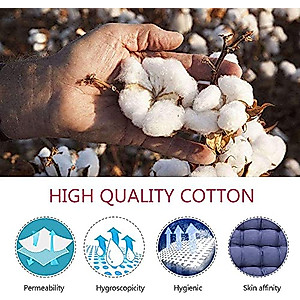 Sun Lounger Chair Cushions,67-inch Lounge Chaise Cushion Sun Lounger Mattress with Non-Slip Back Elastic Sleeve for Garden Outdoor/Indoor/Sofa/Tatami/Car Seat/Bench(67 x 21 x 3 inch, Blue)