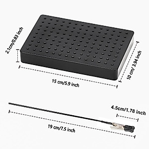 Yocoolfun Model Painting Stand Base Holder and 10PCS Bendable Alligator Clip Sticks Set with Lager Clips,Miniature Model Holder for Painting, Airbrush Hobby Tools Accessories Holder Stand