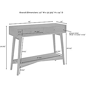 Crosley Furniture Landon Sofa Console Table with Drawers and Shelf for Hall, Entryway, or Living Room, Acorn