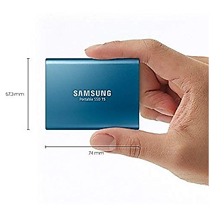 SAMSUNG T5 Portable SSD 500GB - Up to 540MB/s - USB 3.1 External Solid State Drive, Blue (MU-PA500B/AM)