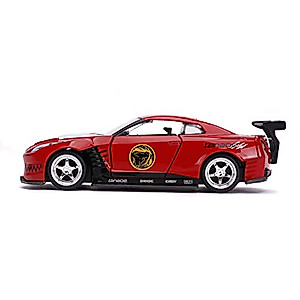 Jada Toys Power Rangers 1:32 Red Ranger 2009 Nissan GT-R R35 Ben Sopra Die-cast Cars, Toys for Kids and Adults