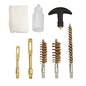 BARSKA Pistol Cleaning Kit with Flexible Rod and Pouch,Black