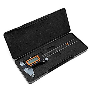 WEN 10764 Electronic 6.1" Stainless Steel Water-Resistant Digital Caliper with LCD Readout & Storage Case, IP54 Rated
