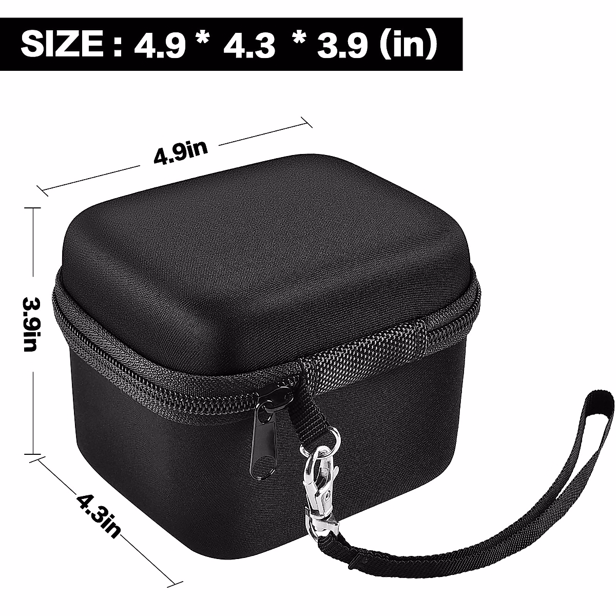 ANKHOH Case Compatible with Skull Shaver Electric Pitbull Pro Razor, Hard Travel Rotary Men Head Shavers Beard Trimmer Storage Bag with Zipper Mesh Pocket for Mustache Grooming Kit,Black-Only Box