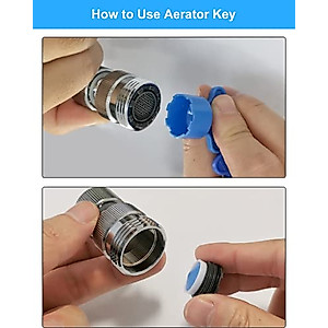 Faucet to Garden Hose Adapter Kit, 360 Degree Swivel Faucet Aerator Adapter to Garden Hose with Cache Faucet Aerator Key, Sink Garden Hose Attachment for Male to Male and Female to Male, Chrome