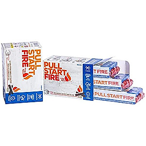 Pull Start Fire Pull String Firestarter | No Matches Required, Fire Starts in Seconds | for Campfires, Grill, Fireplace, BBQ | Lights Wet Wood, Easy to Use, Food Safe and Weather Resistant | 3 Pack