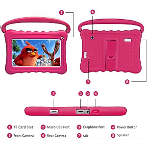 Kids Tablet for Toddlers Learning Tablet for Kids 7 inch 32GB Childrens Tablet with WiFi Dual Camera Shockproof Case Android Tablet with Parent Control Google Play Store YouTube Educational Games