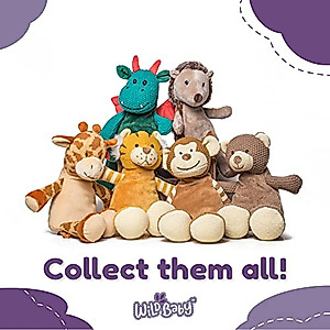 WILD BABY Dragon Weighted Stuffed Animals - Microwavable Animals with Lavender, 10 inch Heatable Plush for Kids - Soft, Cuddly, Warming Stuffed Animal for Baby - Gift Box Ready