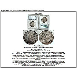 1824 1824 UNITED STATES Capped Liberty Bust Half Dolla Denomination_in_description AU 50 PCGS