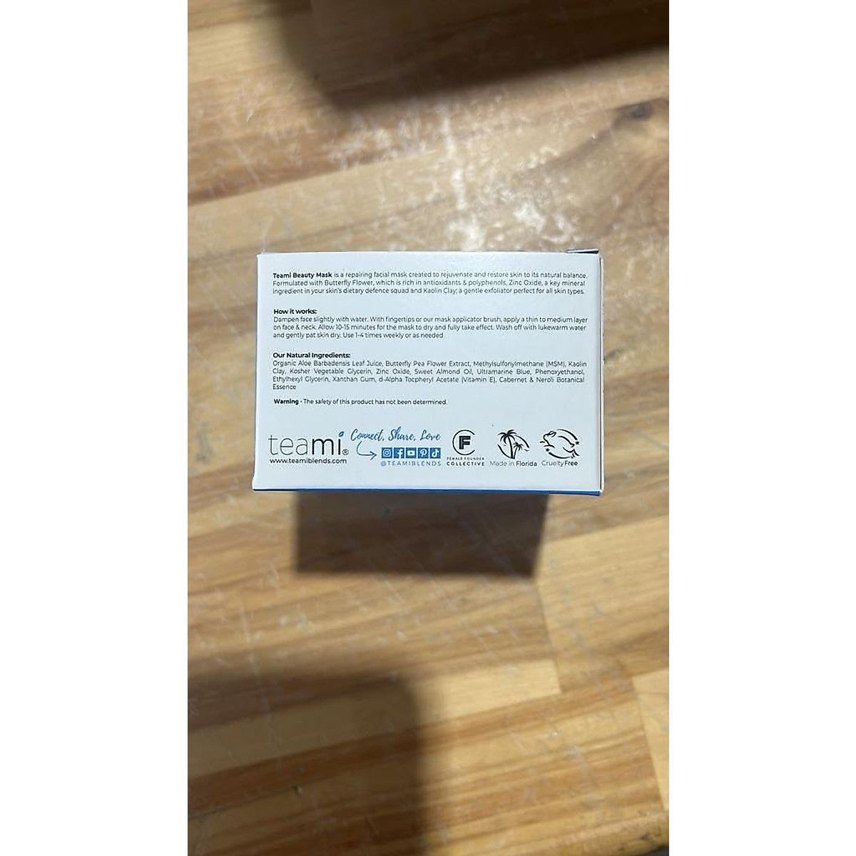 Teami Beauty Facial Mask - Moisturizing Face Mask Skin Care - Anti Acne & Blackhead Remover with Butterfly Pea Flower & Kaolin Clay - Deep Cleansing Face Mask for Oily, Dry, or Sensitive Skin