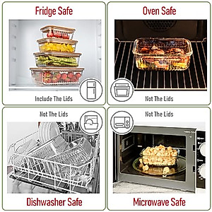 dokaworld Set of 4 Stackable Space-Saving Nesting Glass Bowls with Airtight Acacia Lids for Lunch, Meal & Food Prep - Microwave & Oven-ready BPA Free Durable Heat Resistant Inert Borosilicate Glass