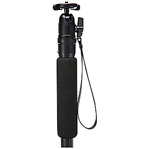 SLIK Lighty Pod III 5-Section Monopod with Mini Ballhead - Supports 6.6 lbs (3 kg), for Mirrorless/DSLR Sony Nikon Canon Fuji Cameras and More - Black (618-719)