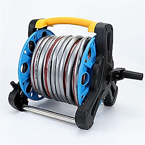 Wall Mounted Hose Holder Large Hose Car Wash Water Gun Hose Holder Reel Can Be Wound Around 30 To 40 Meters Cast Iron (Color : Blue, Size : One Size)