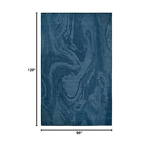 Rizzy Home | FA179B | Fifth Avenue Collection | Wool Area Rug | 8' x 10' | Blue/Gray/Rust/Blue Abstract