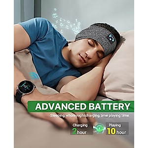 Fulext Sleep Headphones Bluetooth, Sleeping Headphones Headband Soft Elastic Comfortable Bluetooth Headband Headphones, for Men Women Teenager,Christmas Father Mothers Day Birthday
