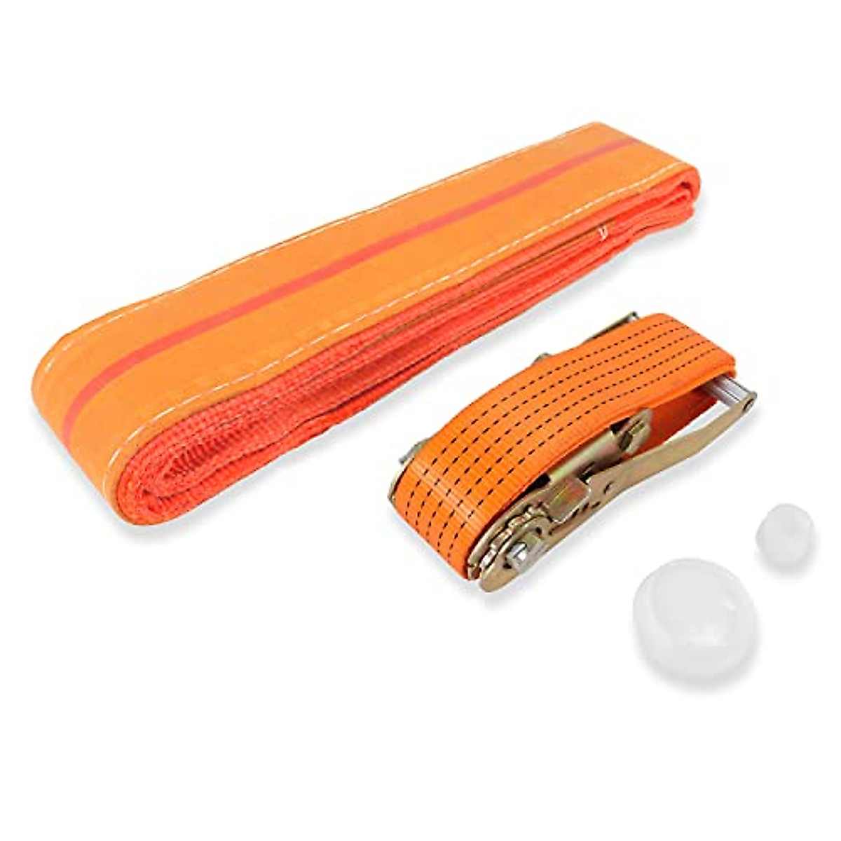 JALMATECH Drum Handling Sling - 55 Gallon, Adjustable, Barrel Lifting, Cattle Feed, Web Sling, Handles up to 1000 LBS, Vertical Capacity, Ideal for Fork Truck, Hoist, Complete with 2 White Bung Caps