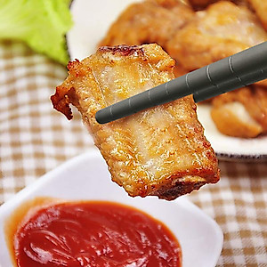 Titanium Chopsticks Ultralight 2 Pairs Square Standard Length Rice, Noodles and Sushi Reusable Cutlery Cookware (9 inches (23cm))