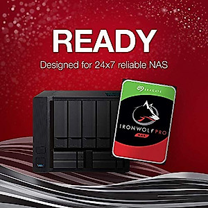 Seagate IronWolf Pro 4TB NAS Internal Hard Drive 3.5 Inch SATA 6Gb/s 7200 RPM 128MB Cache (ST4000NE001) (Renewed)