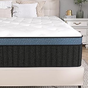 VERHOPE Full Size Mattress,14 inch Full Mattress in a Box,Motion Isolation with Individually Pocket Spring,Medium Firm Memory Foam Hybrid Mattress,Edge Support,CertiPUR-US
