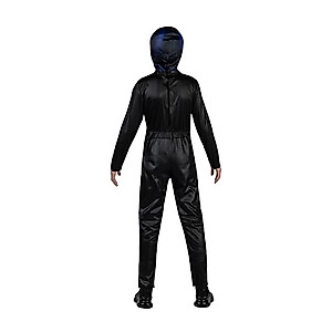 Marvel Miles Morales Official Youth Halloween Costume - Printed Jumpsuit with Fabric Mask (M) Black