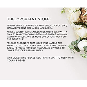 Thank You For Marrying Us Wedding Wine Label, Bride and Groom Celebrant Gift, Officiant Wine Sticker Personalised Gift Friend