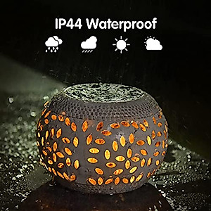 Solar Table Lights Outdoor Waterproof - Dancing Flickering Flame Lamp White Metal Tabletop Light Solar Powered Decorative Lighting Lantern for Desk Bedroom Patio Garden Pathway Yard (1 Pack)