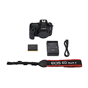 Canon EOS 6D Mark II DSLR Camera (Body Only), Canon BG-E21 Battery Grip, 2 Spare Batteries