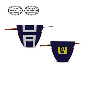 JUST FUNKY My Hero Academia Class 1-A Ramen Bowl – 15 oz Ceramic Soup Bowl Featuring UA Student's Outfit Pattern – MHA Merch for Heroes Rising, Deku, Todoroki Officially Licensed