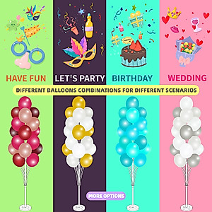 Balloon Column Stand Kit Set of 2 - Balloon Stand with Base, and Pole,Balloon Tower Backdrop Decoration for Wedding, Baby Shower, Birthday Party, or Bachelorette Parties (No Balloon)